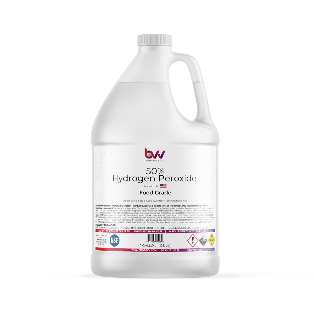 BVV Hydrogen Peroxide 50% Food Grade - 1 Gallon – Grow It Depot