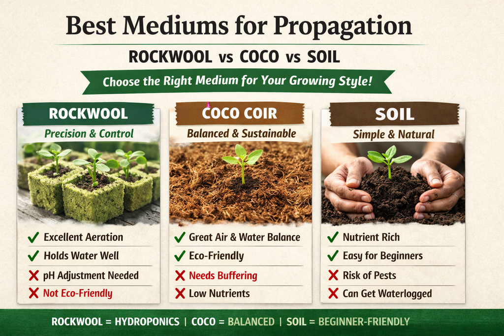 Best Propagation Medium: Rockwool vs Coco vs Soil (Complete Guide ...