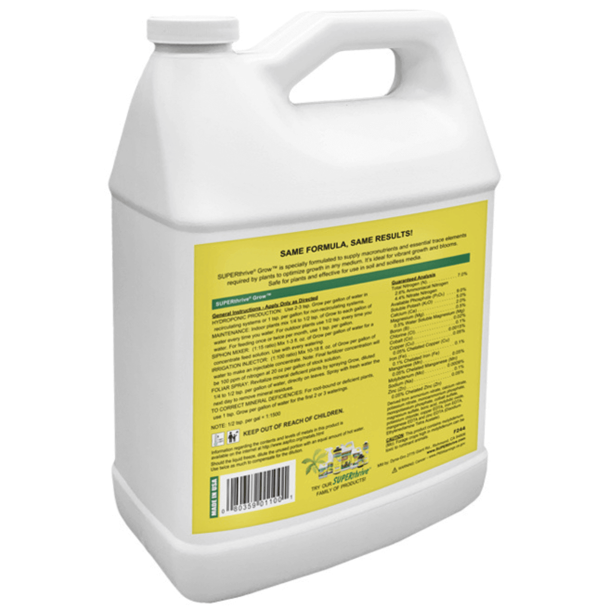 Dyna-Gro SUPERthrive Grow - 1 Gallon – Grow It Depot