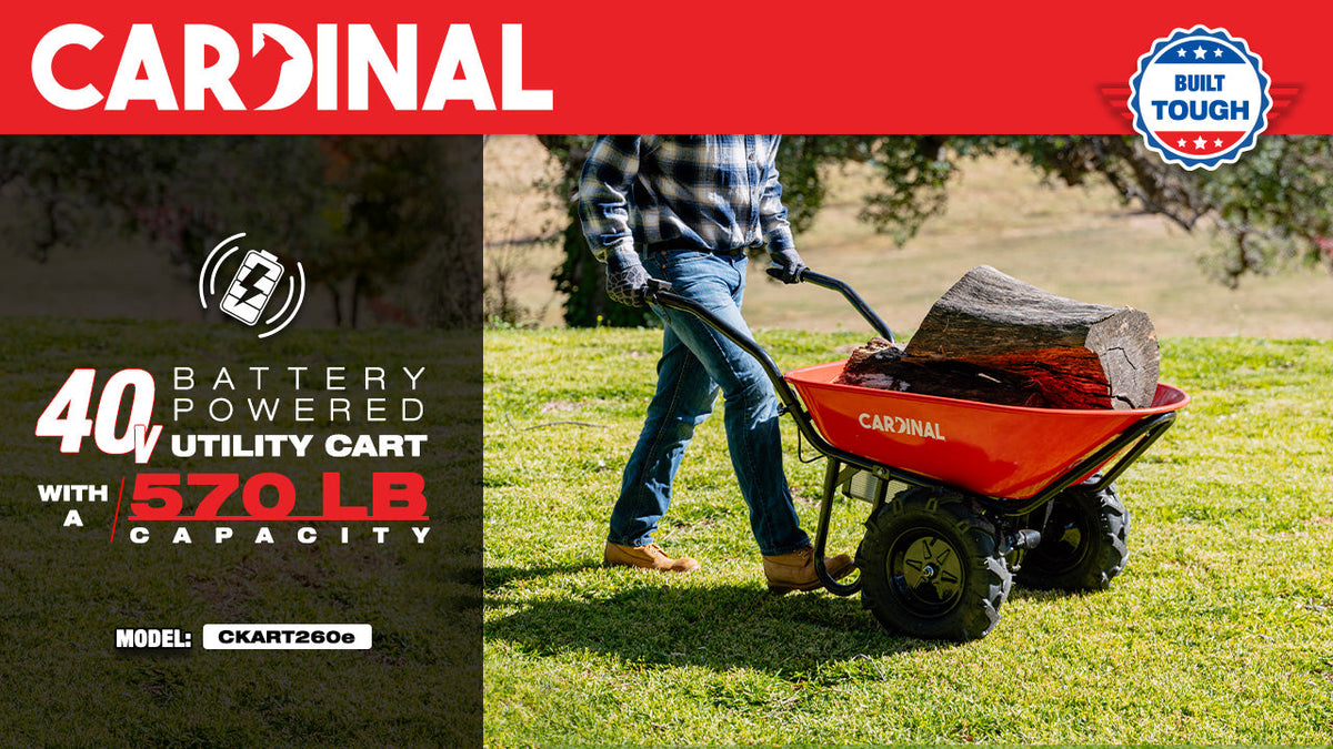 Electric Utility Cart 40V Battery-Powered Wheelbarrow 570-lb. Bucket C ...