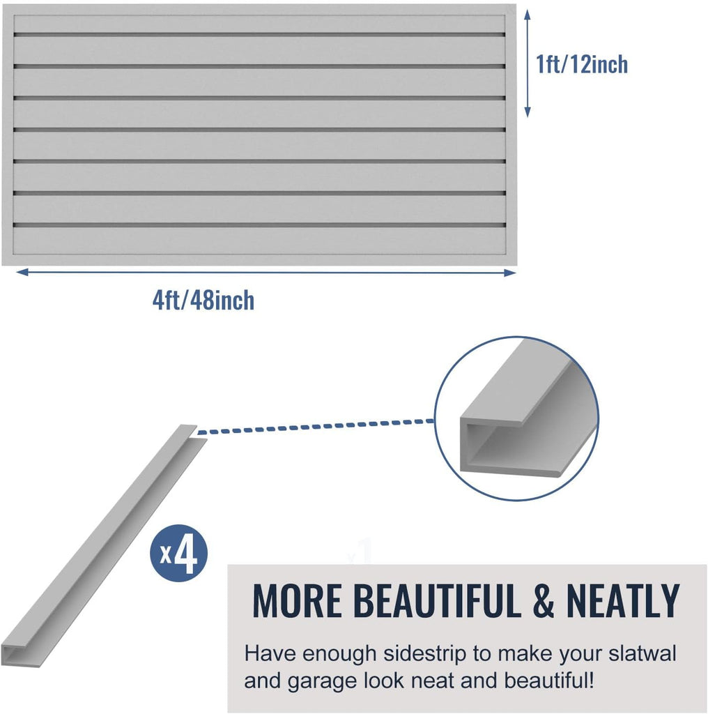 Slatwall Panel Garage Organizer PVC Slatwall Heavy Duty Wall Mounted R ...