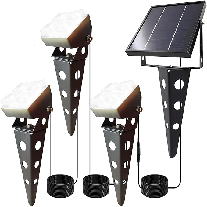 Solar Spot Lights Outdoor Waterproof IP65 Landscape Spotlights with Me ...