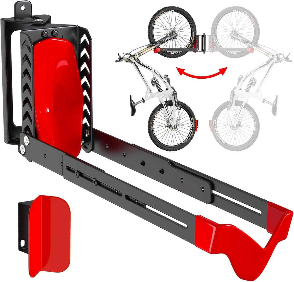 Swivel Bike Rack Wall Mount, Bike Hangers for Garage, Space-Saving Ver ...
