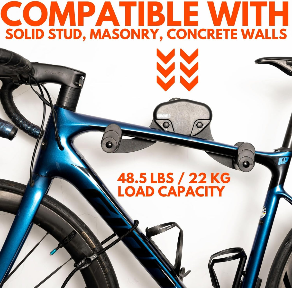 Bike Wall Mount - Horizontal Wall Hanger, Adjustable Design for Road ...