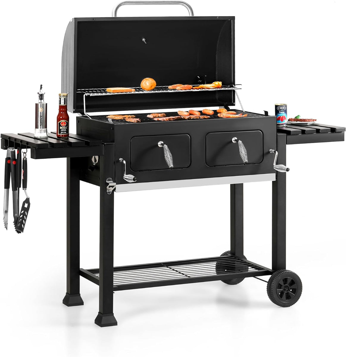 Sophia & William Extra Large Charcoal BBQ Grills with 794 SQ.IN. Cooki ...