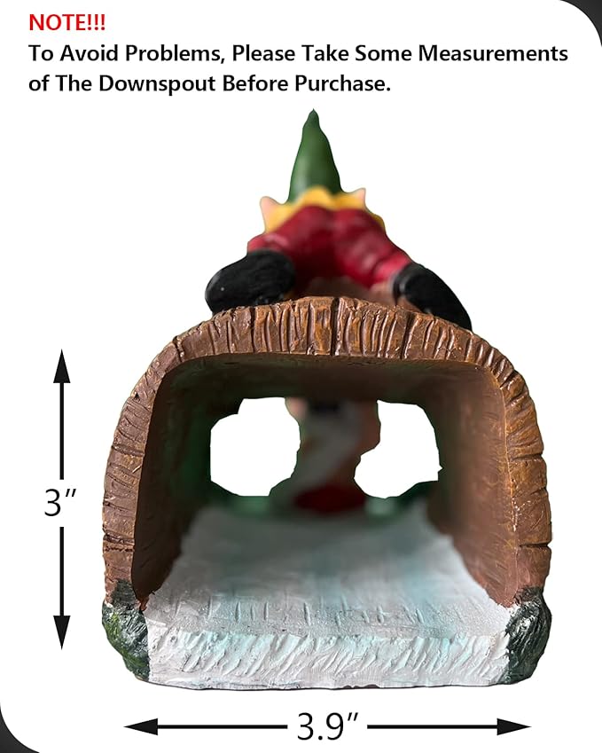 Decorative Gnome Gutter Extension, Elf Guardian Statue for Outdoor Gut ...