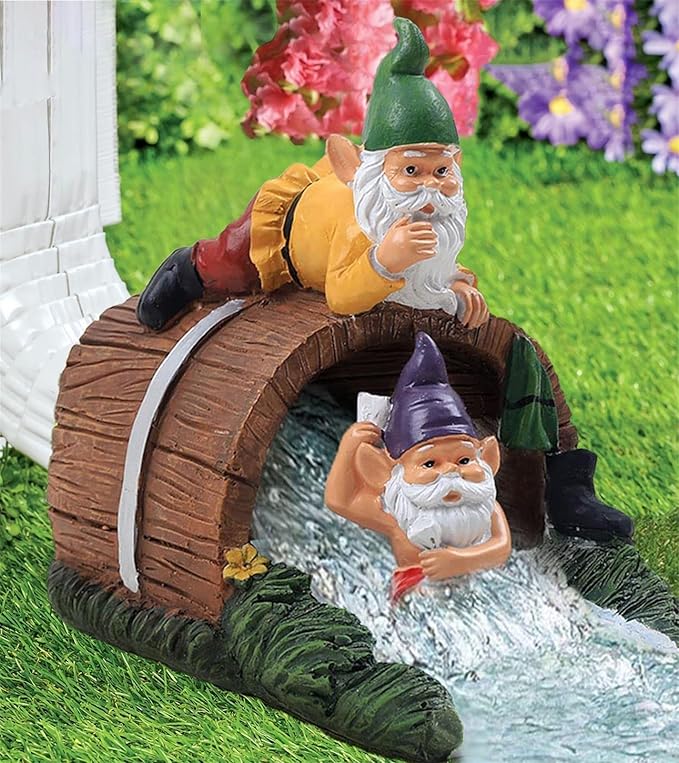 Decorative Gnome Gutter Extension, Elf Guardian Statue for Outdoor Gut ...