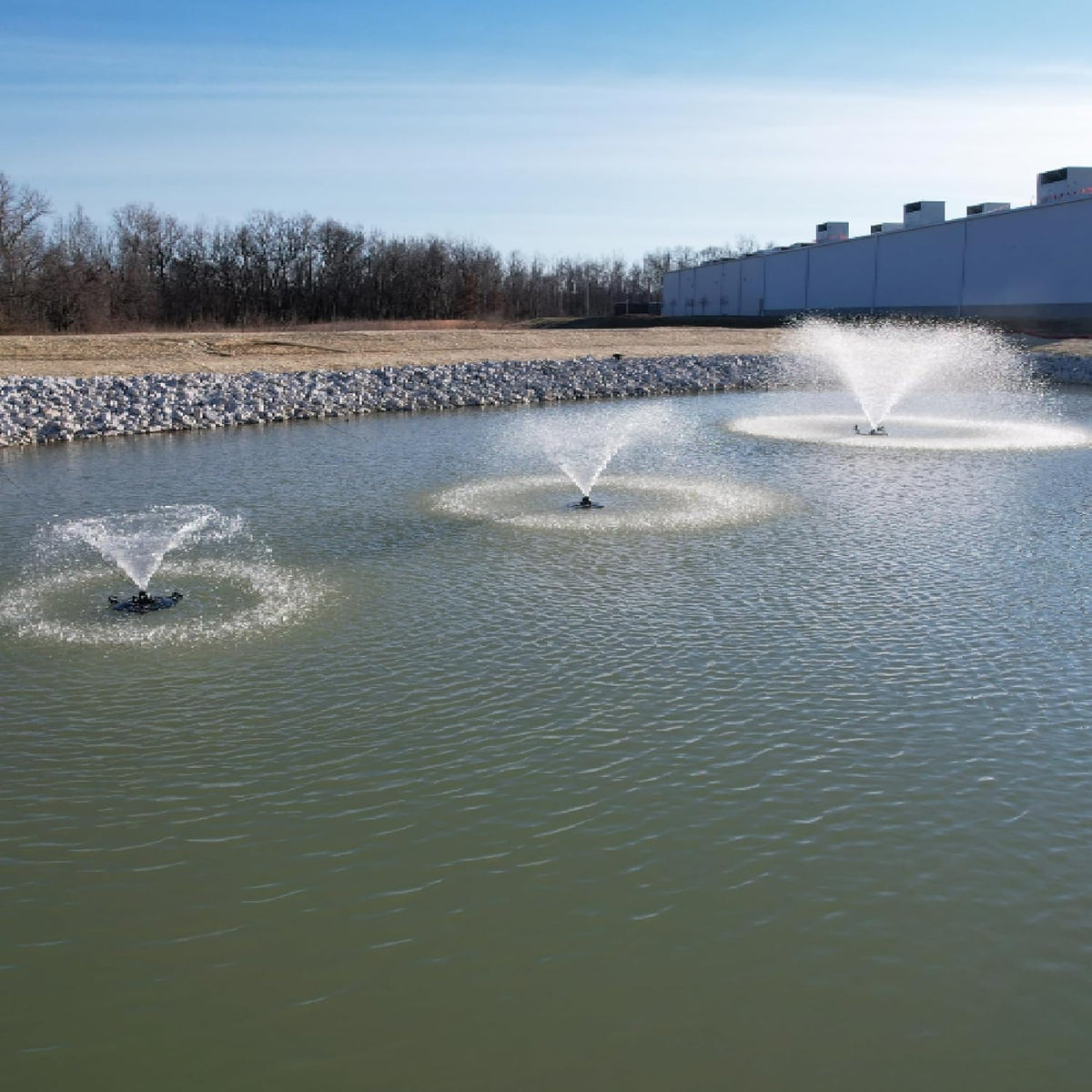HALF OFF PONDS Floating Fountain – 1.5 HP Pond Aerator, 100' Cord – 12 ...