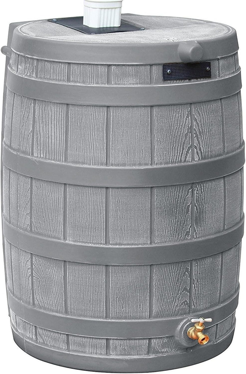 Good Ideas Rain Wizard 50 Gallon Plastic Outdoor Home Water Storage Ta ...