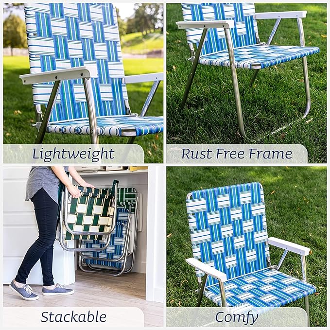 Lawn Chair USA - Outdoor Chairs for Camping. Made with Lightweight Alu ...