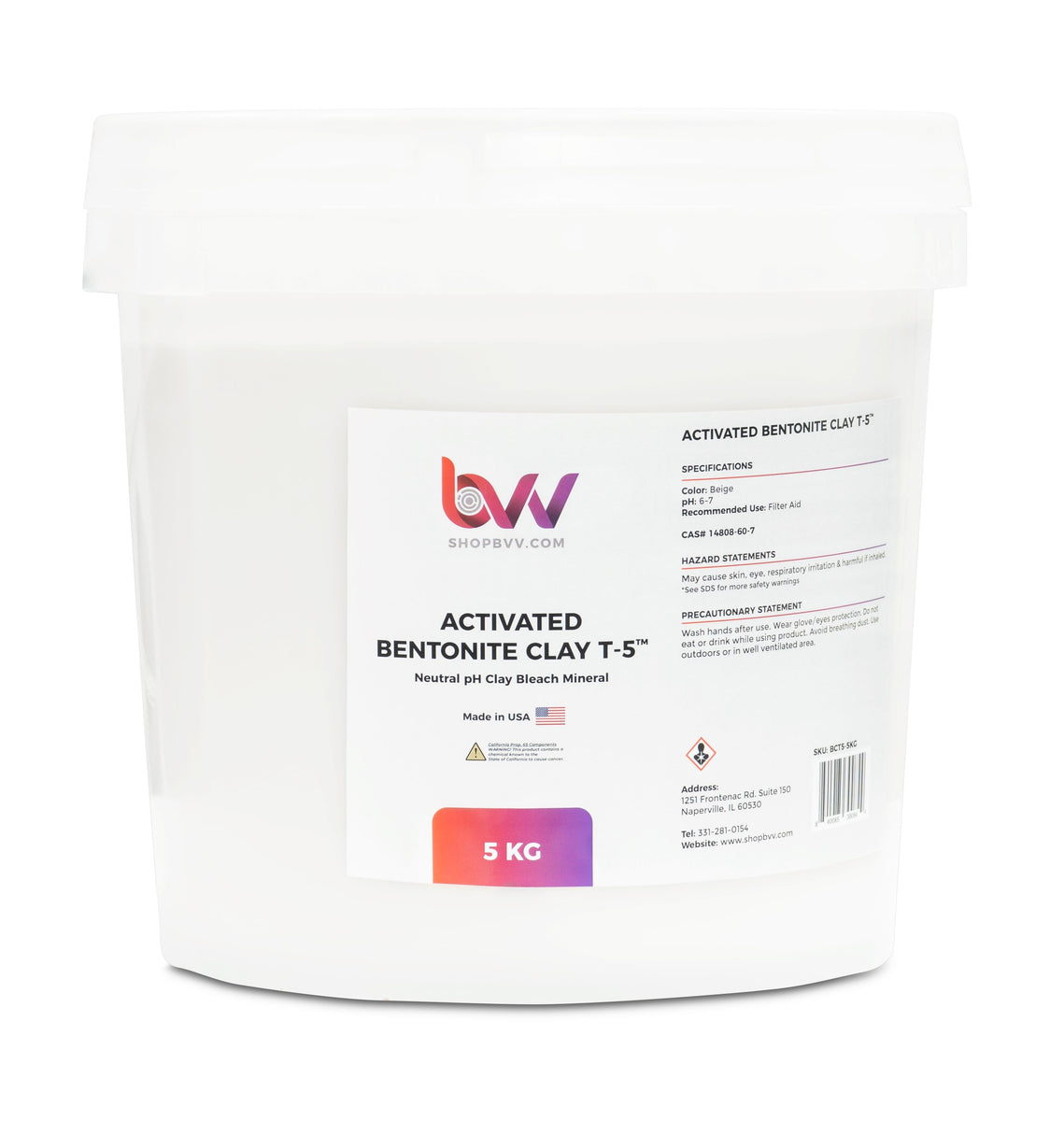 BVV™ Activated Bentonite Clay T-5™ - 5KG – Grow It Depot