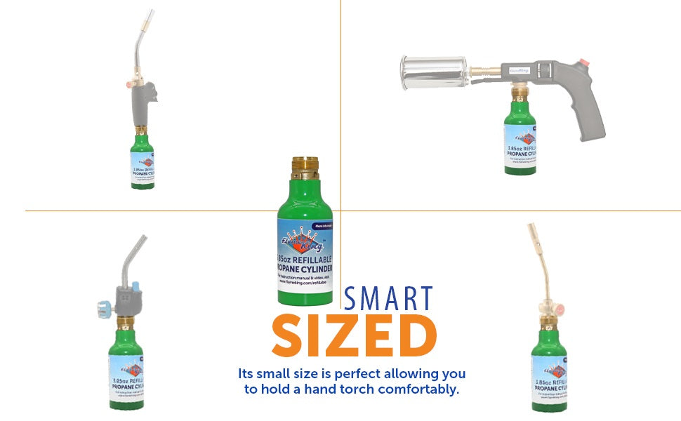 Flame King 2-Pack Eco Friendly 1/4 lb Refillable Mini Propane Tank Cyl ...