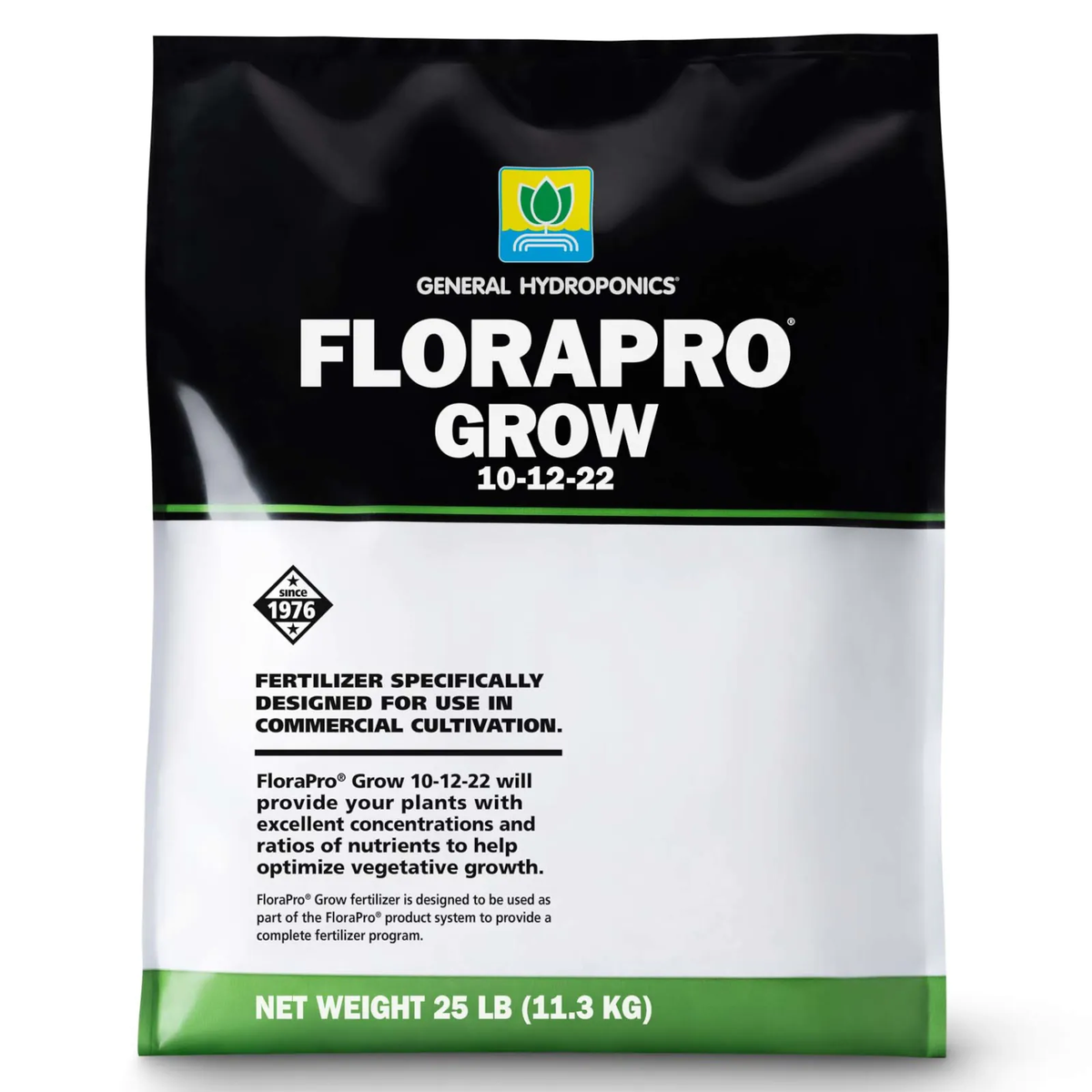 General Hydroponics FloraPro Grow (10-12-22) 25 Lb – Grow It Depot