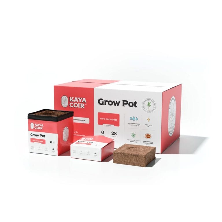Kaya Coir 6 inch Compressed Coco Coir Grow Pot, Plastic, Case of 28 ...