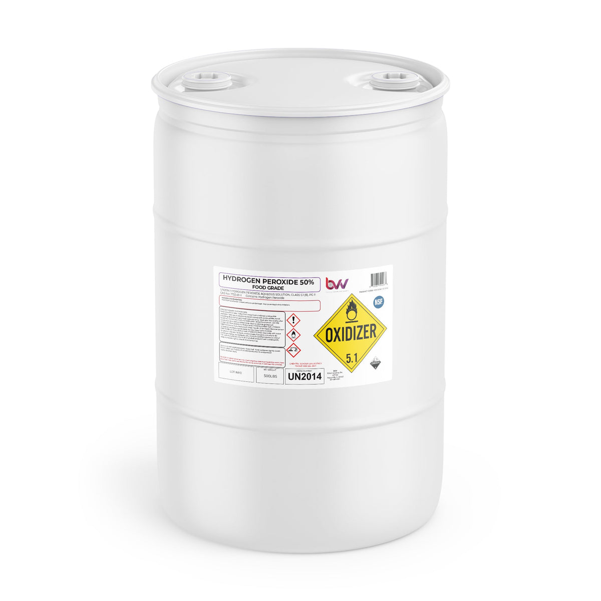 BVV Hydrogen Peroxide 50% Food Grade - 55 Gallons – Grow It Depot