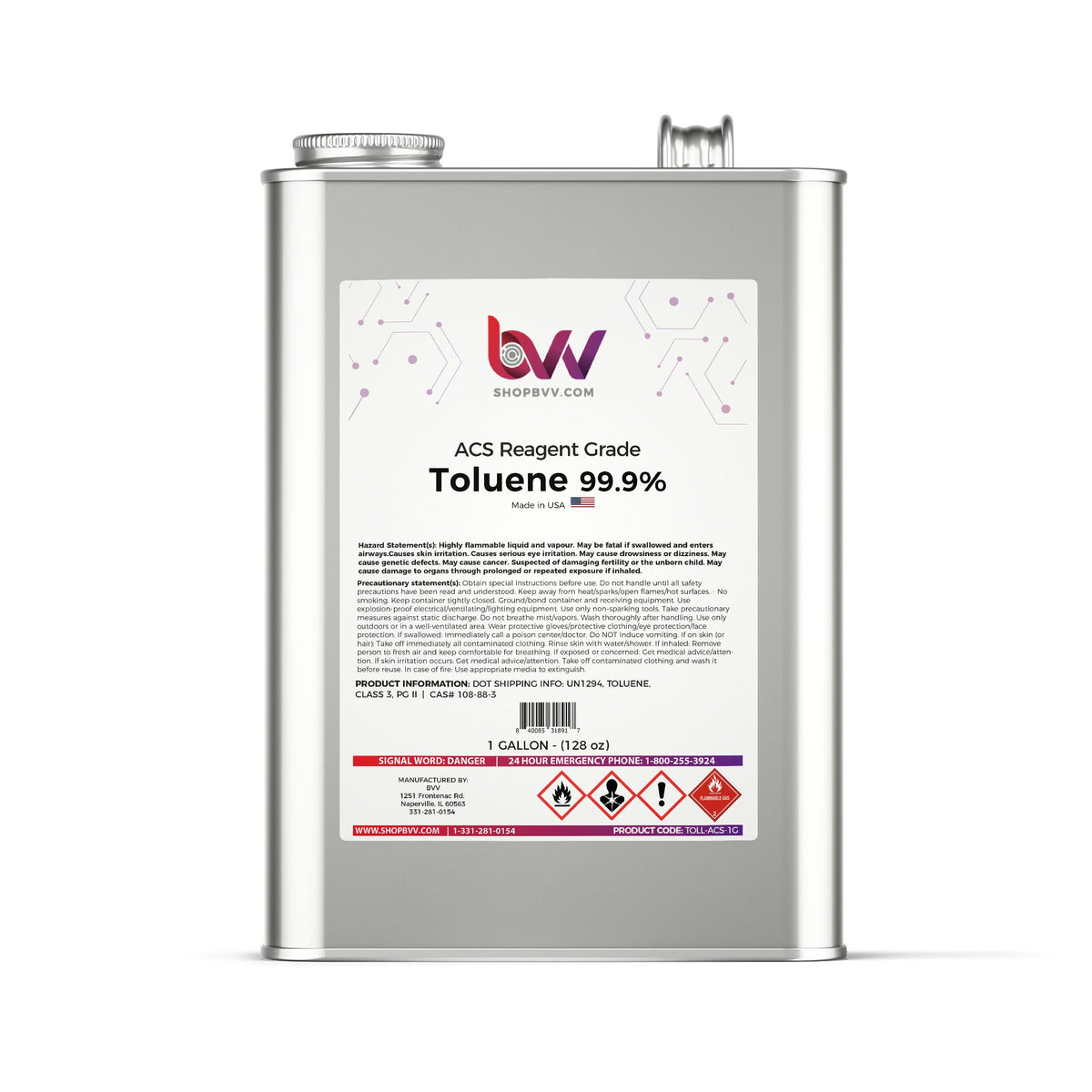 BVV™ Toluene ACS Reagent Grade 99.9% - 1 Gallon – Grow It Depot