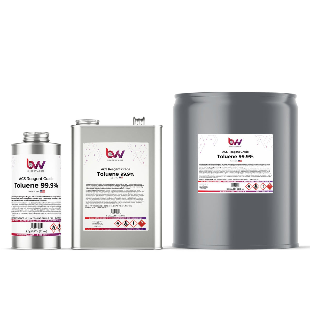 BVV™ Toluene ACS Reagent Grade 99.9% - 5 Gallons – Grow It Depot