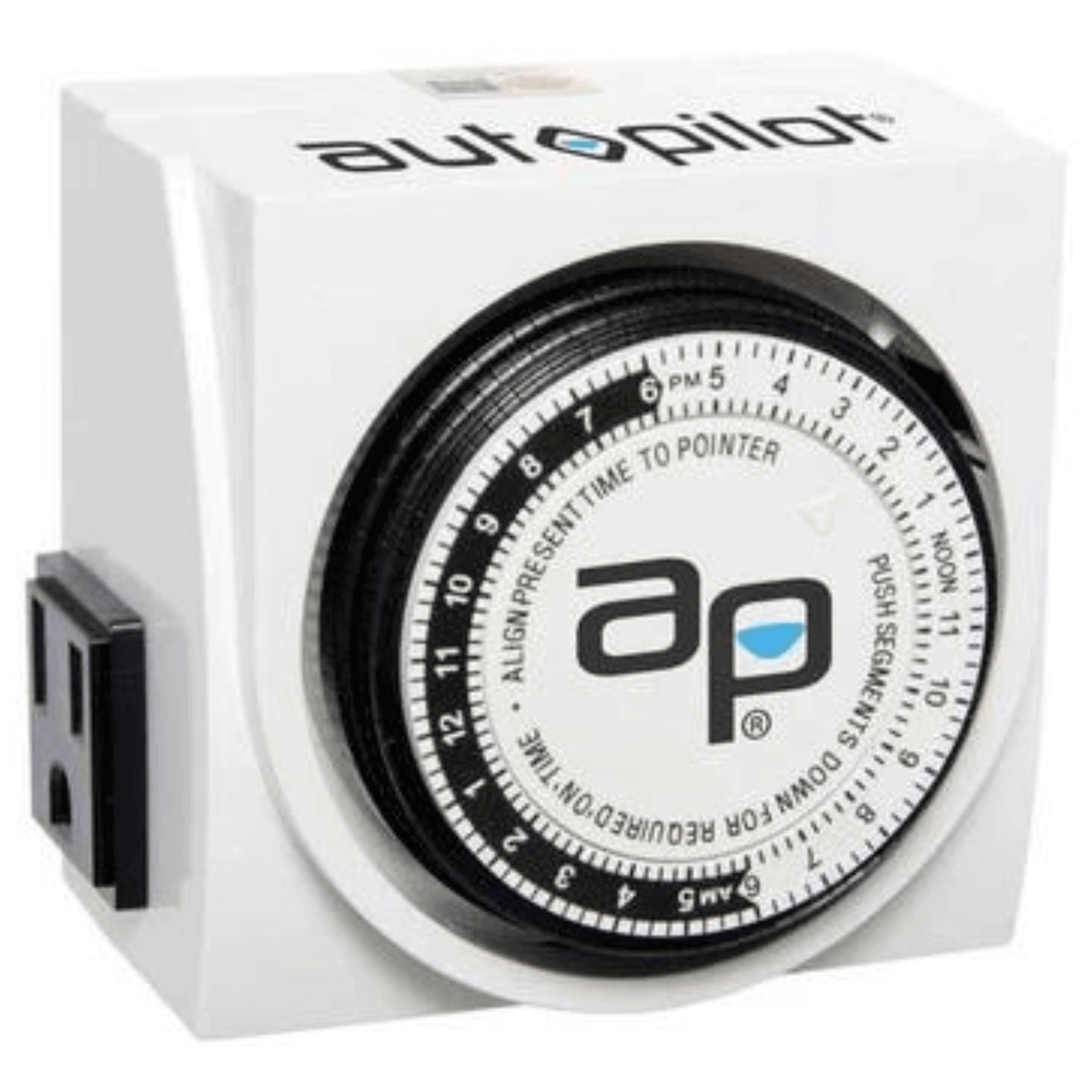 Autopilot Dual-Outlet Analog Grounded Timer, 1725W, 15A, 24 Hour – Grow ...