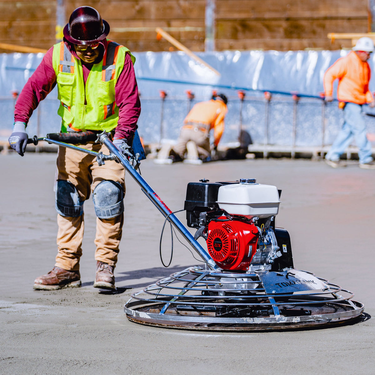 36" Concrete Power Trowel 5.5HP Honda with Float Pan Cement Finishing ...