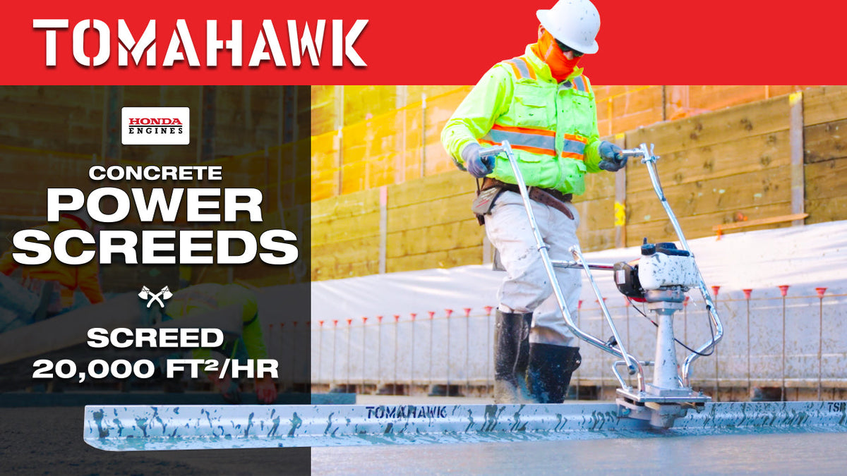 Tomahawk PRO Series Honda Concrete Power Screed Dual Magnesium Blade B ...