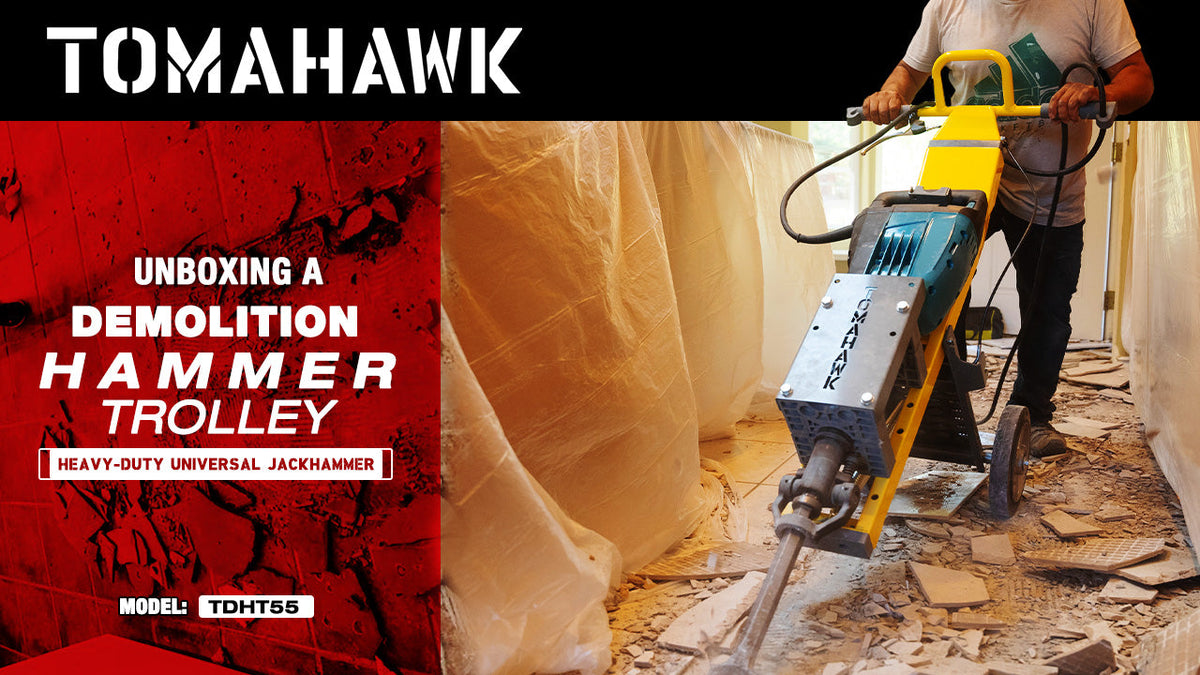 Tomahawk Demo Hammer Trolley – Heavy-Duty Universal Jackhammer Support ...