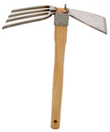 Stainless Steel Hoe/Fork Combo, 4-prong fork & 15” ash handle – Grow It ...