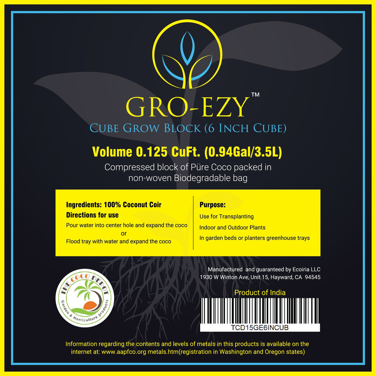 GroEzy 6" Coco Grow Cubes – Grow It Depot